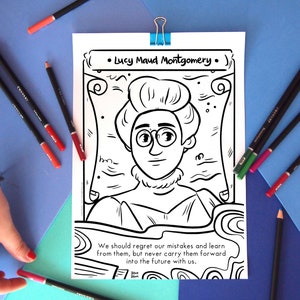 Printable Coloring Page Women in Literature Downloadable Coloring ...