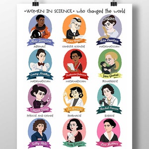 Women in Science Classroom Decor Women in STEM Printable Poster Science ...