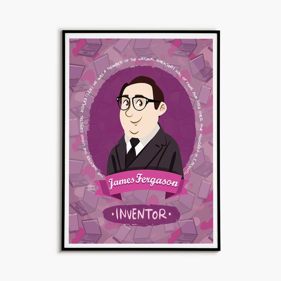 James Fergason Science Poster: LCD Inventor, STEM Classroom Art - Etsy