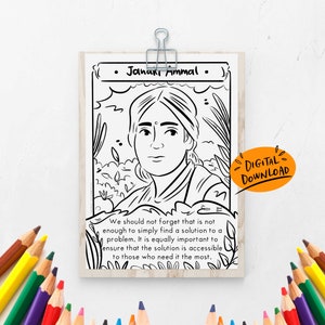 Printable Coloring Book Pdf Women in Nature Female Scientist STEM Woman ...