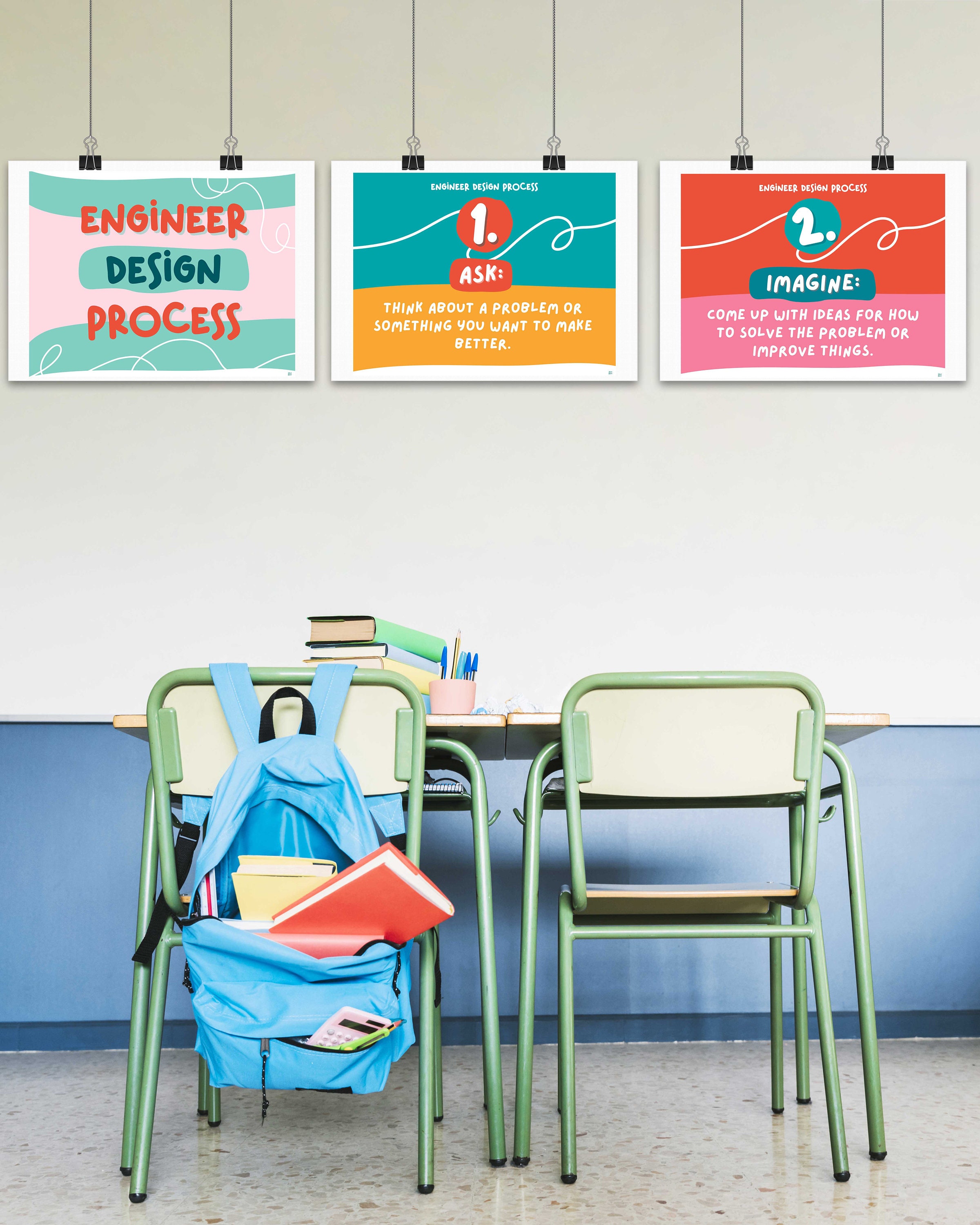 Engineer Design Process Bulletin Board: STEM Classroom Decor (digital ...