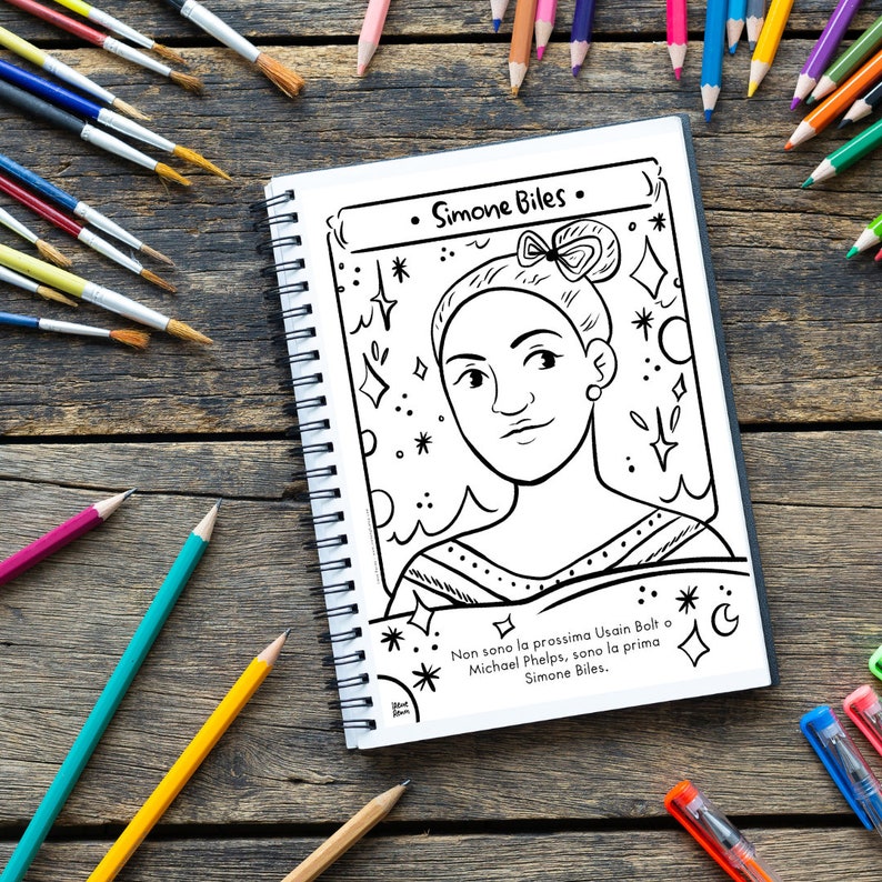 Simone Biles Coloring Page: Women's History Month Printable (digital ...