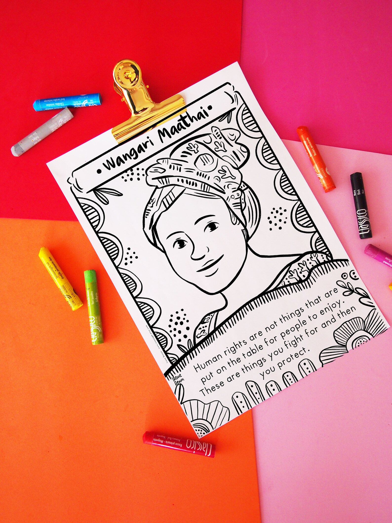 Wangari Maathai Coloring Page: Black History Month Printable (US Letter ...