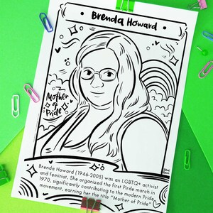 Brenda Howard Coloring Page: Pride Month Printable (digital Download ...