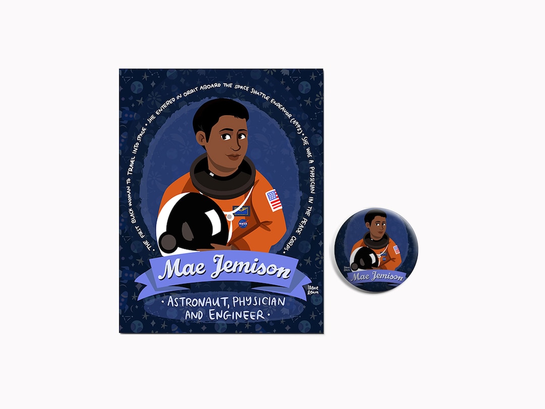 Mae Jemison Pin & Postcard Set: Black History Month Gift - Etsy