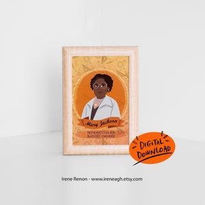 Women in History Month Printable Postcard Female Scientist Black ...