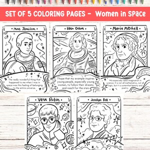Printable Coloring Page Bundle Women in STEM Coloring Sheet Women in ...