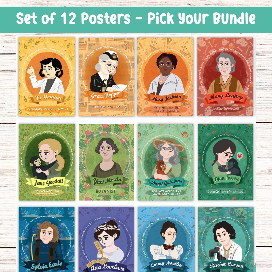 Women in STEM Poster Bundle: Science Classroom Decor (set of 12) - Etsy