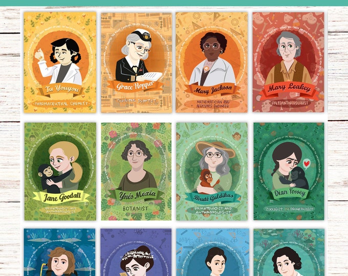 Women in Science Art Print, STEM Classroom Poster, Feminist Nursery ...