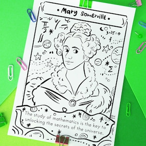 Ada Lovelace & Mary Somerville STEM Coloring Page Math Worksheet ...