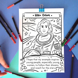 Women in Space Coloring Page Bundle Space Exploration Printable Drawing ...