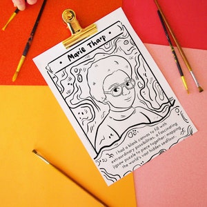 Coloring Page Women in Stem MARIE SHARP Coloring Sheet Science ...