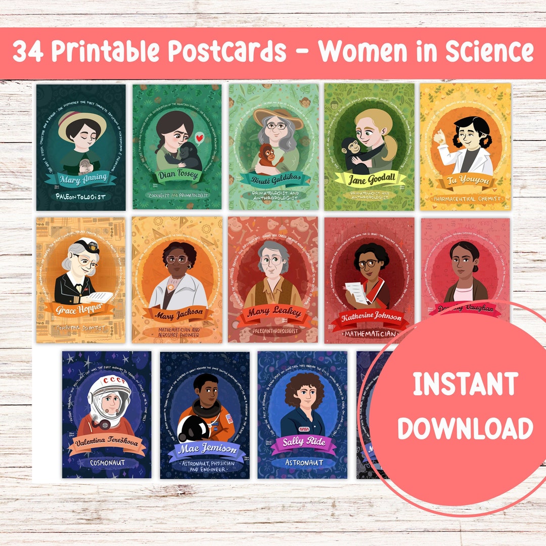 Women in Science Print Women in Stem Bundle Printable - Etsy