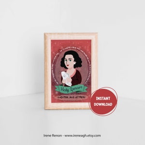 Printable Postcard Science Teacher Gift Famous Scientist Wall Art James ...