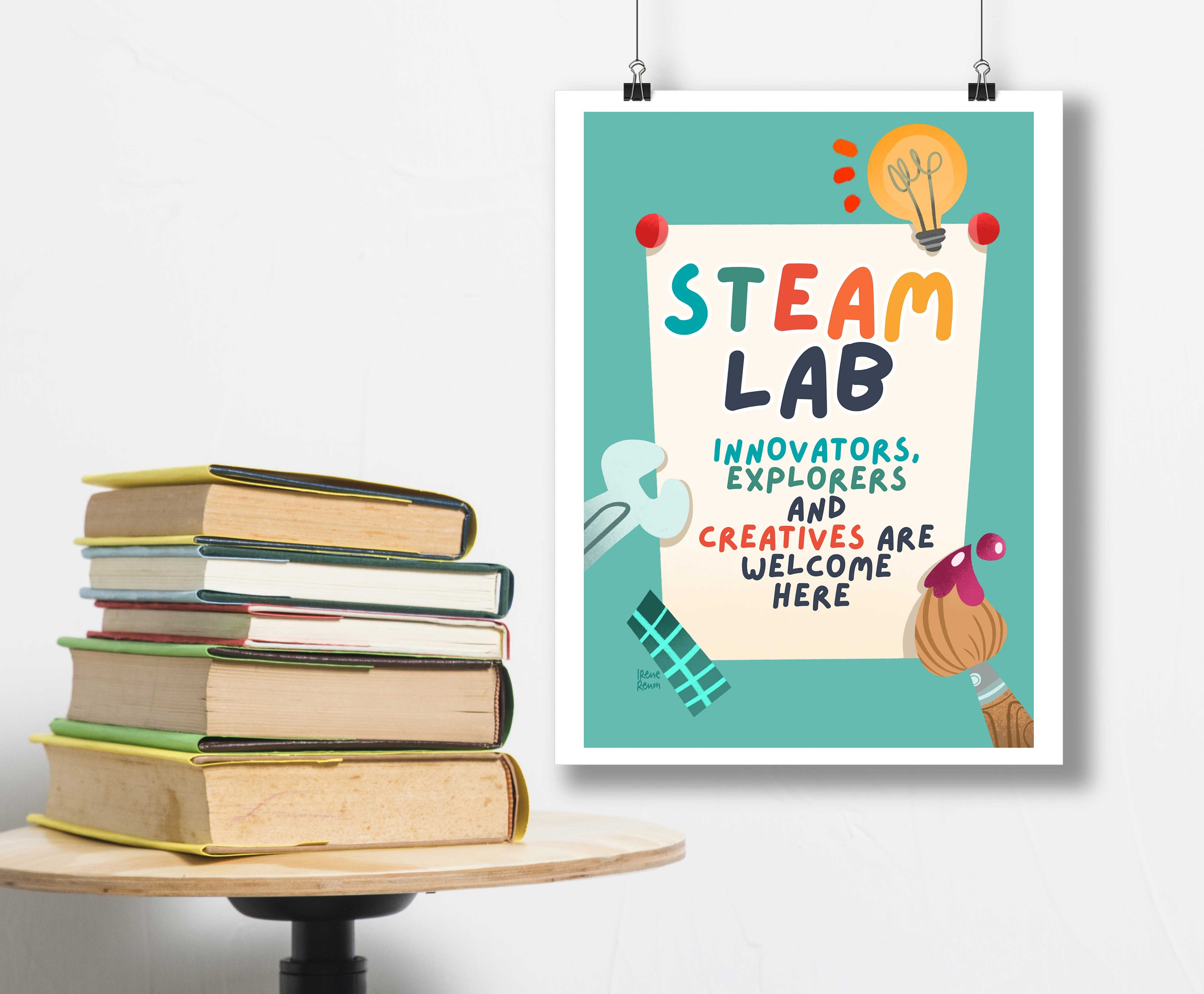STEAM Lab Classroom Poster: Science Wall Art Decor (digital Download ...