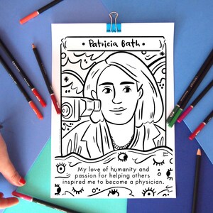 Patricia Bath Coloring Page: Women in STEM, Black History (digital ...