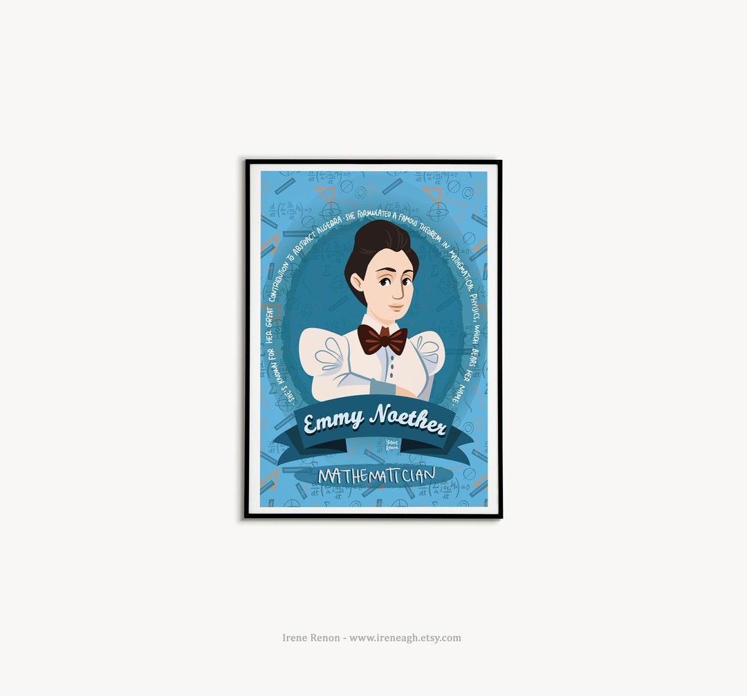 Women in Math Wall Art Mathematician Emmy Noether Women in - Etsy