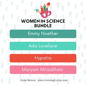 Ada Lovelace Emmy Noether Hypatia Science Classroom Decor Poster Famous ...
