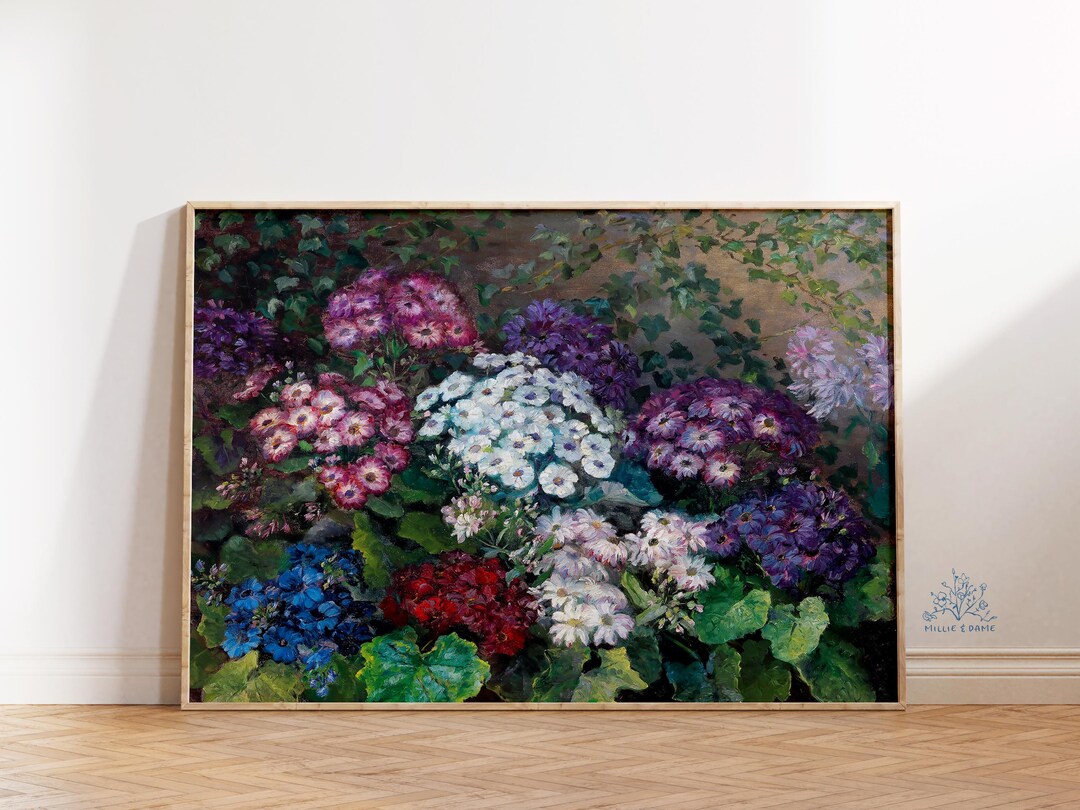 Summer Garden Flower Art Print: Impressionist Botanical Landscape Wall ...