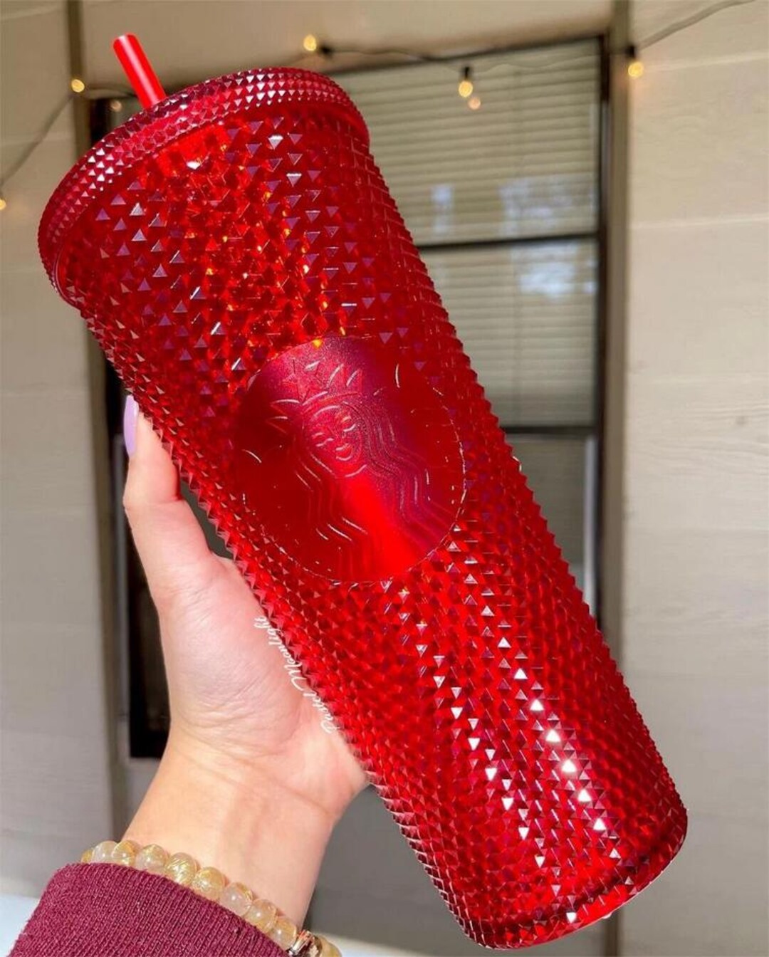 Red Bling Starbucks Studded Tumbler 24oz Venti - Etsy