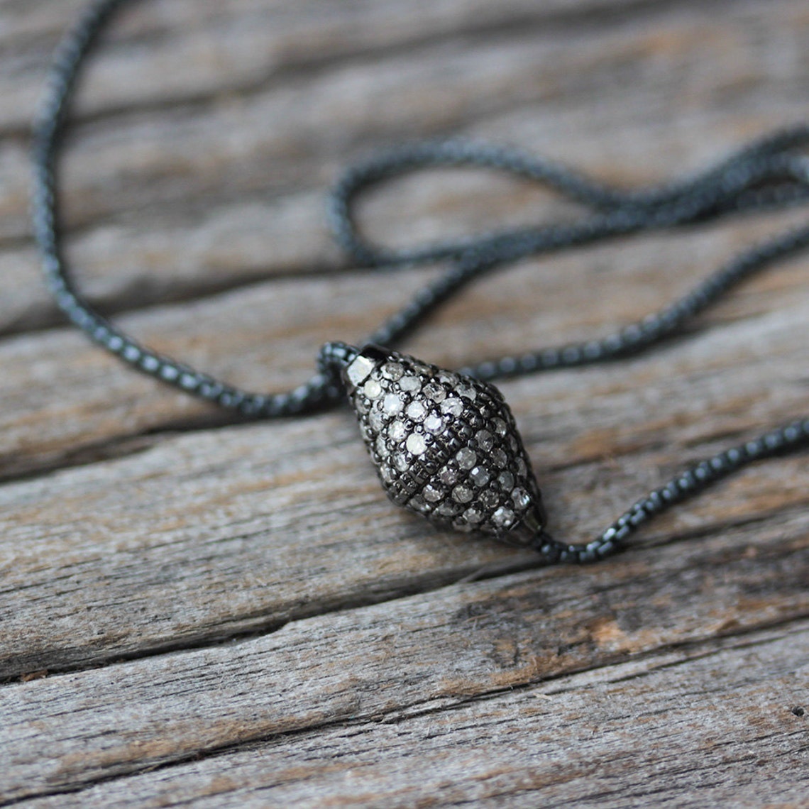 Diamond Rhombus Simple Necklace, Geometric Everyday Necklace, Champagne ...