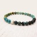 Natural Turquoise Bead Bracelet / Raw Untreated / Multicolored W ...