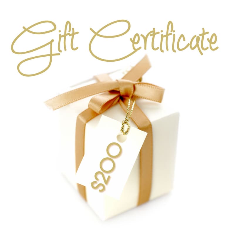 Gift Certificate 200 Dollars / by Jodi / Jewelry - Etsy