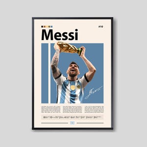 Lionel Messi Poster, Argentina Soccer Print, Sports Poster, Soccer ...