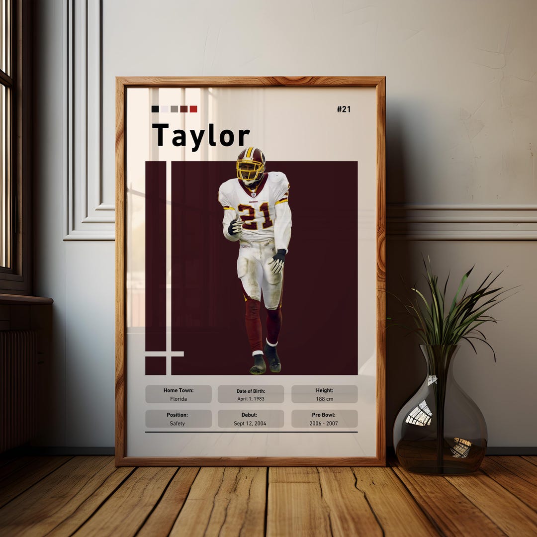Sean Taylor Poster, Washington Football Poster, Sports Poster, NFL ...