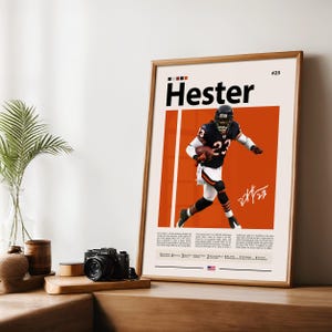 Devin Hester Poster, Chicago Bears Poster, Sports Poster, NFL Poster ...
