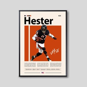 Devin Hester Poster, Chicago Bears Poster, Sports Poster, NFL Poster ...