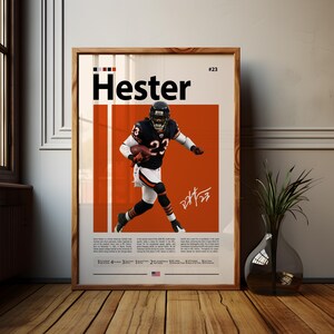 Devin Hester Poster, Chicago Bears Poster, Sports Poster, NFL Poster ...