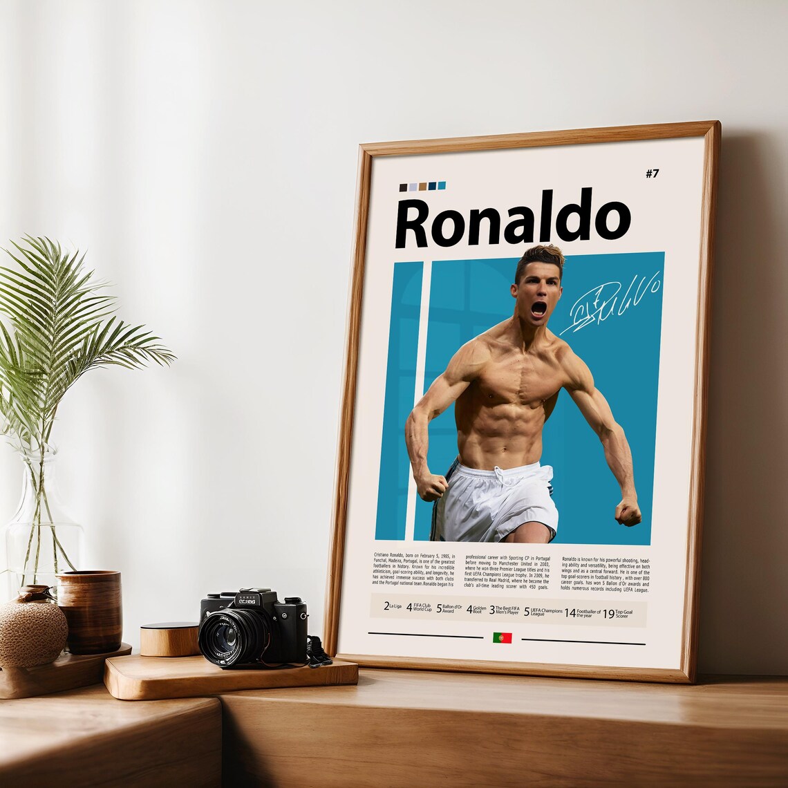 Cristiano Ronaldo Poster, Real Madrid Print, Sports Poster, Soccer ...