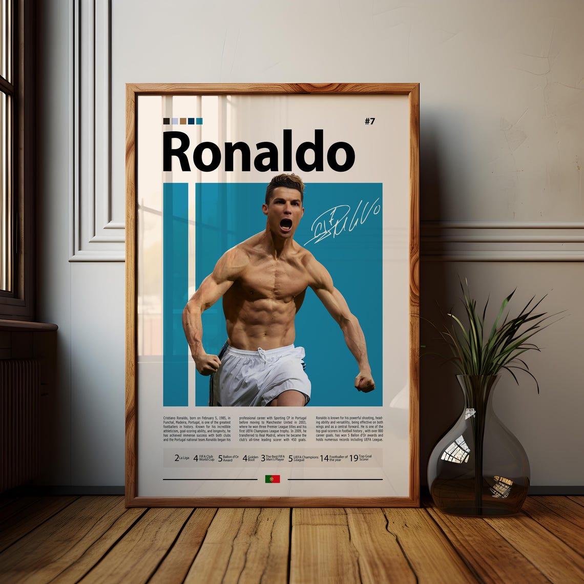 Cristiano Ronaldo Poster, Real Madrid Print, Sports Poster, Soccer ...