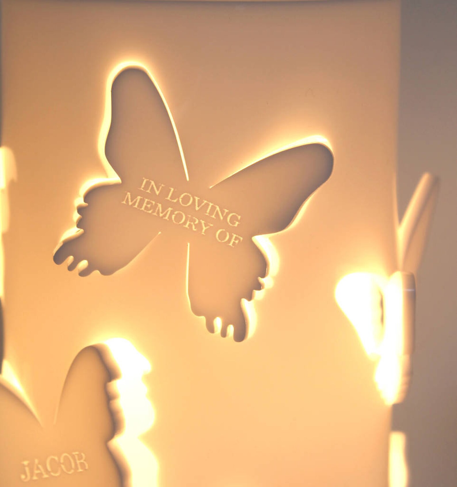 Personalised 'in Loving Memory Of' Memorial LED Light - Etsy