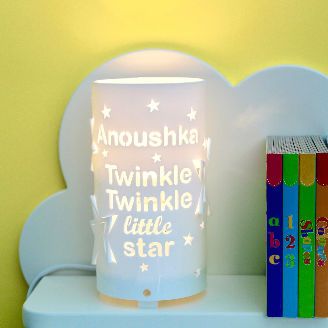 Personalised Twinkle Twinkle Little Star Night Light Nursery Decor New ...