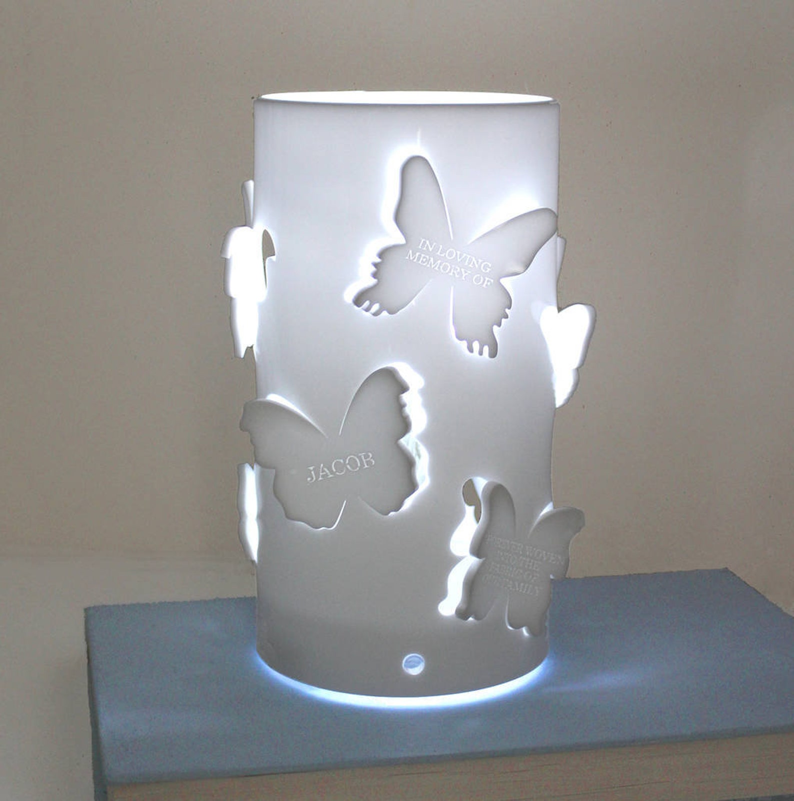 Personalised 'in Loving Memory Of' Memorial LED Light - Etsy