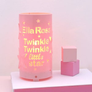 Personalised Twinkle Twinkle Little Star Night Light Nursery Decor New ...