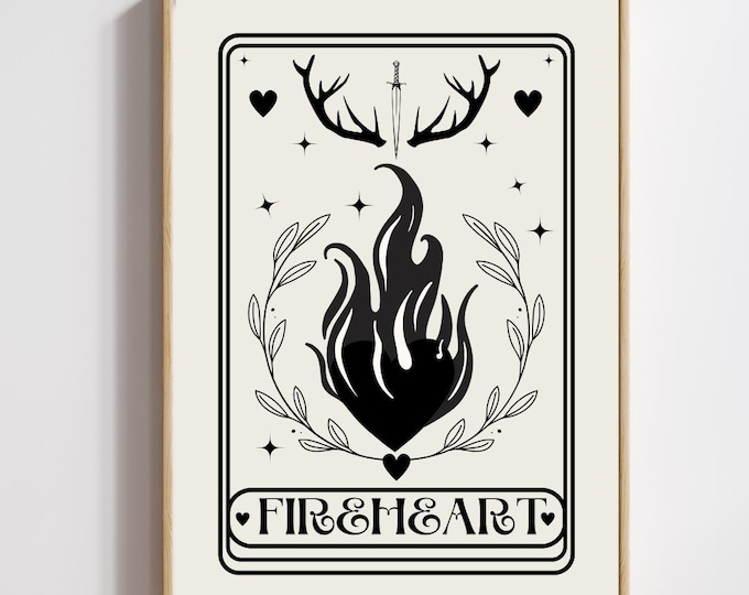 Tog-fireheart-print-digital Download-throne of Glass-fantasy Book ...