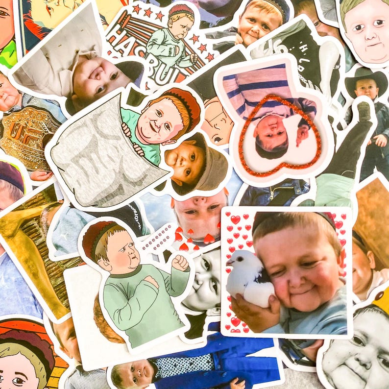 50PCS Funny Boy Reaction Stickers, Meme Face Kid Stickers, Viral ...