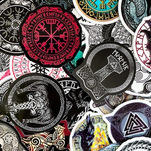 100 Random Viking Stickers, Norse Mythology Stickers, Rune Stickers ...