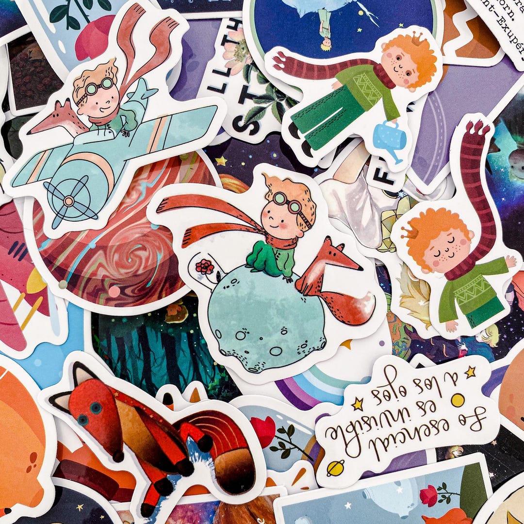 100 Random the Little Prince Stickers, Cute Waterproof Storybook ...