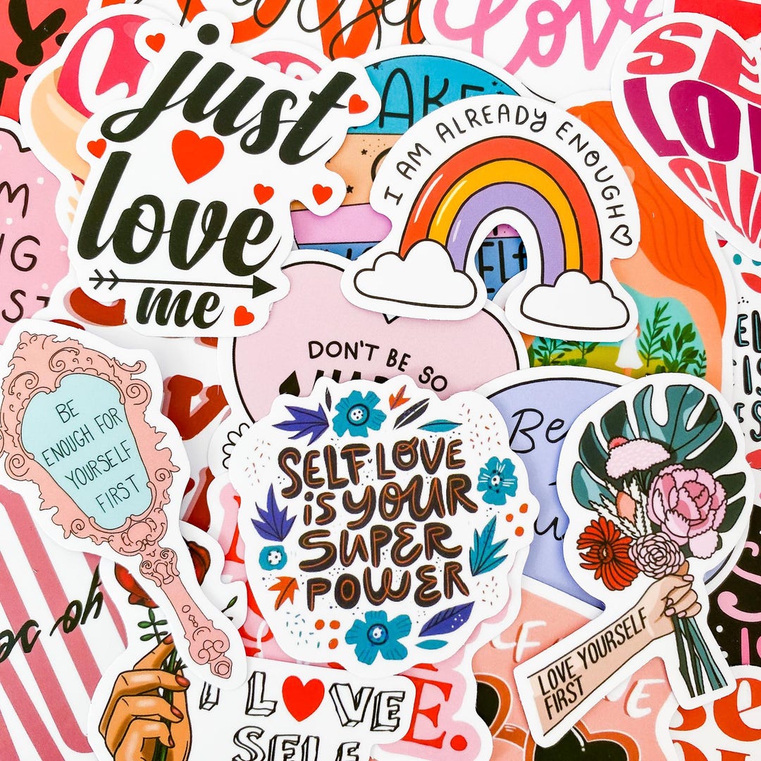 100 Random Self-love Stickers, Motivational Stickers, Positive ...