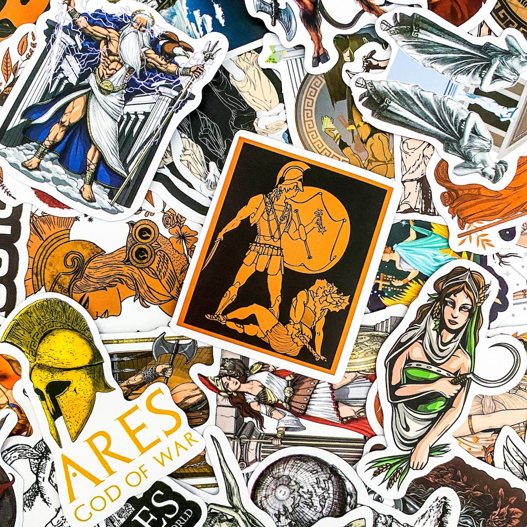 100 Random Greek Mythology Stickers, Ancient God Stickers, Aesthetic ...