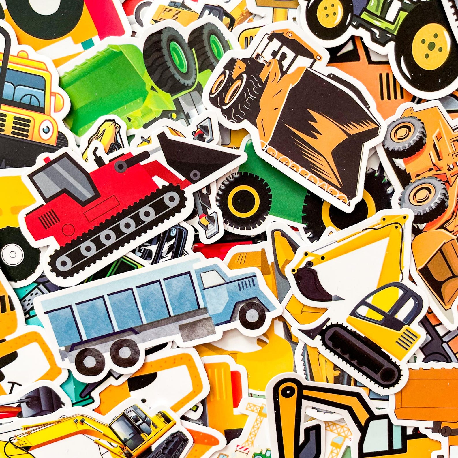 50PCS Construction Vehicle Stickers, Fun Bulldozer Stickers, Playful ...