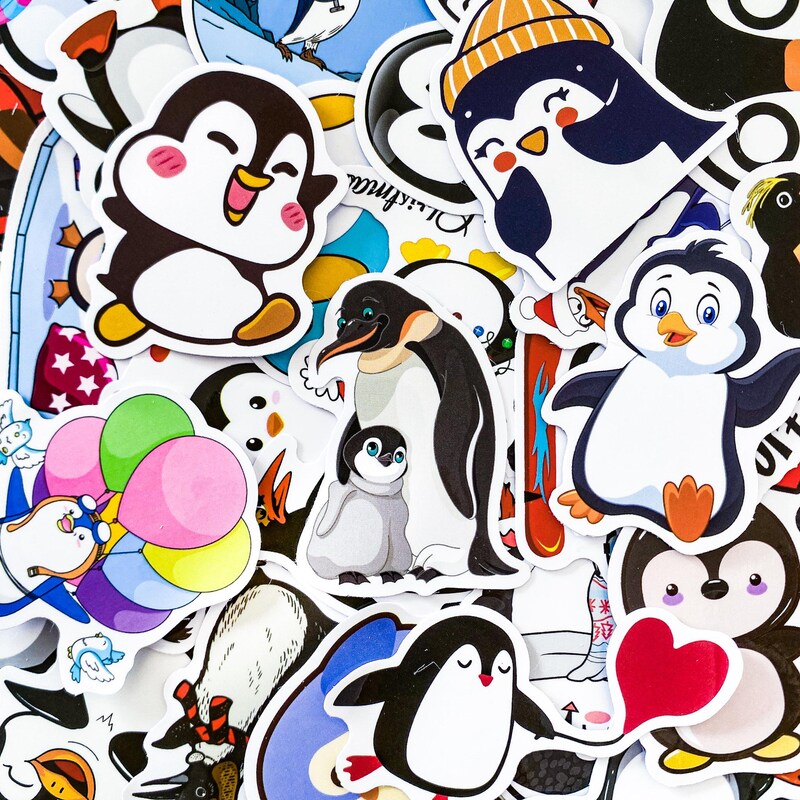Penguin Stickers - Etsy