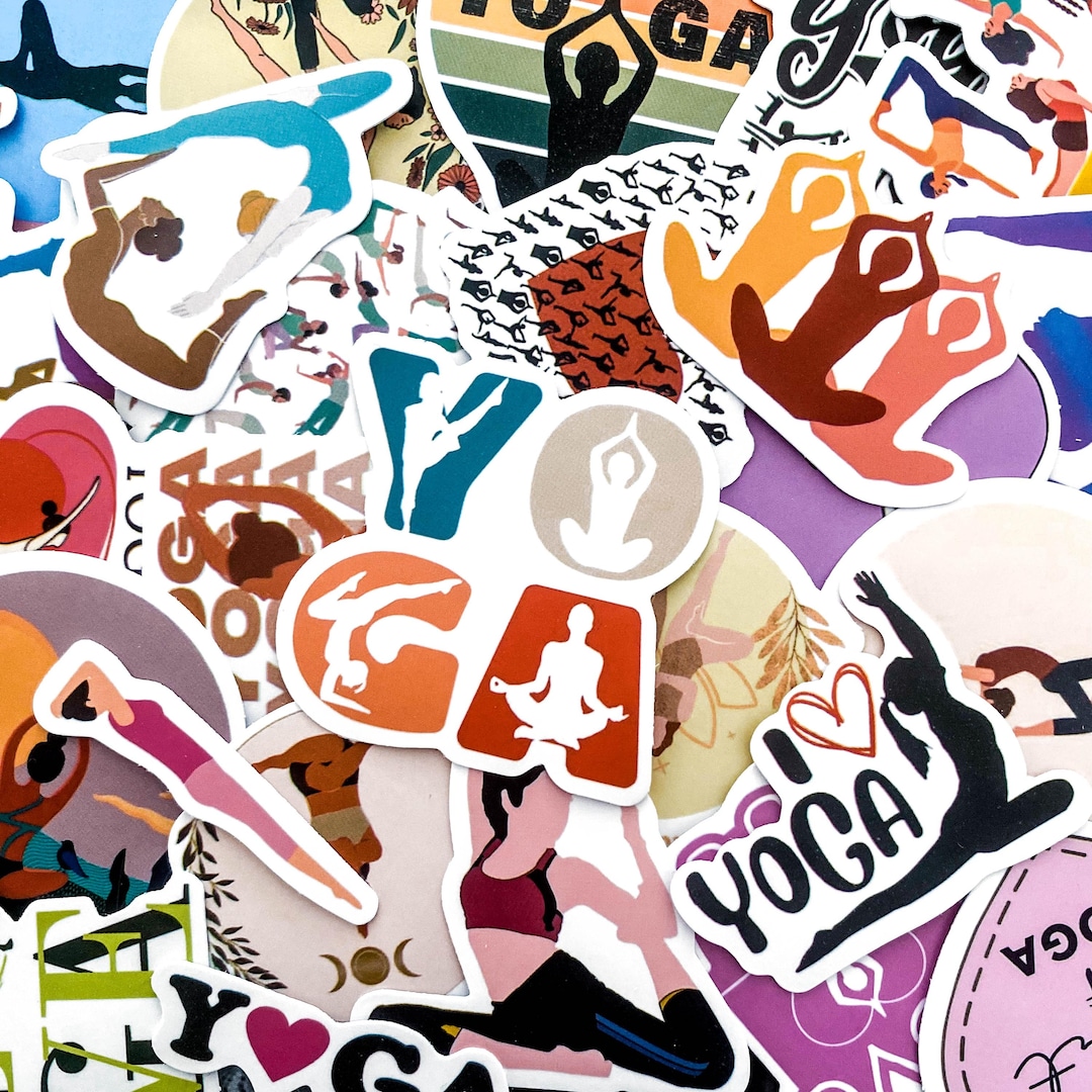 50PCS Yoga Pose Stickers, Mindfulness Aesthetic Stickers, Meditation ...