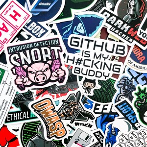 100 Random Cybersecurity Stickers, Ethical Hacking Decals, Waterproof ...
