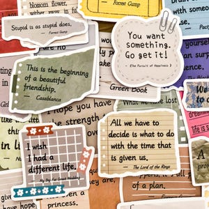 100 Random Inspirational Movie Quote Stickers, Motivational Stickers ...