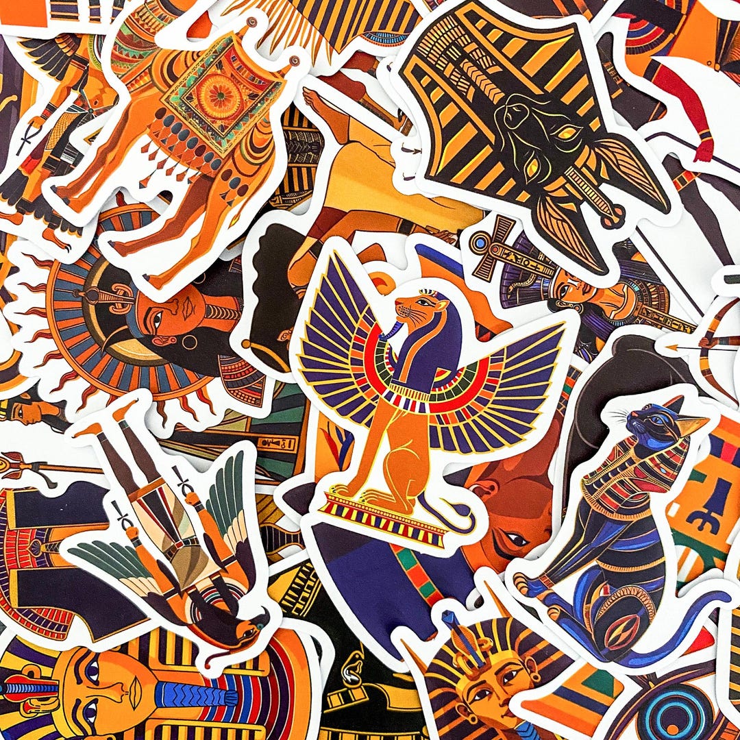 100 Random Egyptian Stickers, Ancient Egypt Stickers, Pharaoh Stickers ...